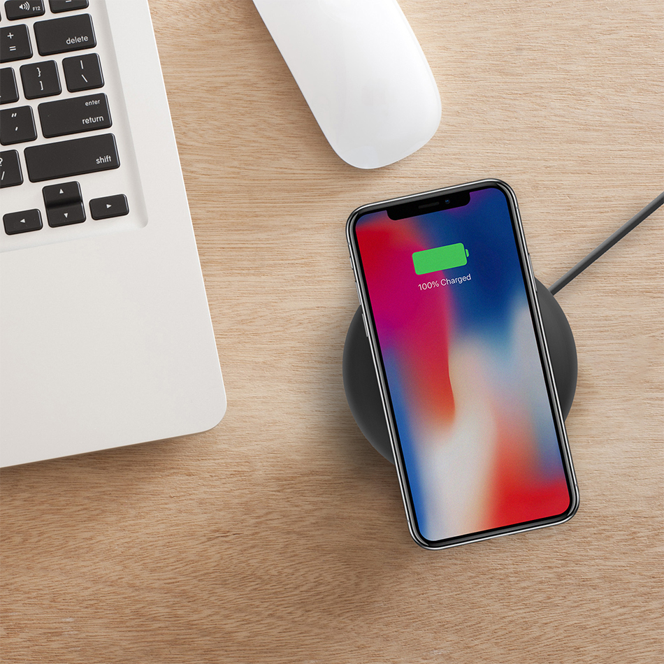 Ultra Stealth Desktop Wireless Charger Pad (Black)